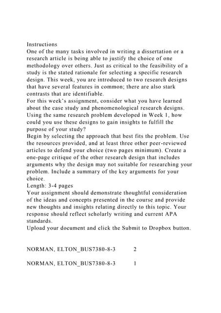 Instructionsone Of The Many Tasks Involved In Writing A Disserta Docx