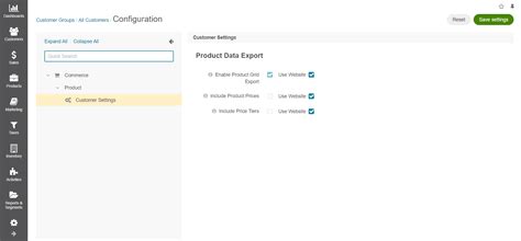 Configure Product Data Export Per Customer Orocommerce Orocrm And Oroplatform Documentation