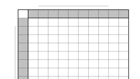 Free Printable Blank 100 Square Grid Printable