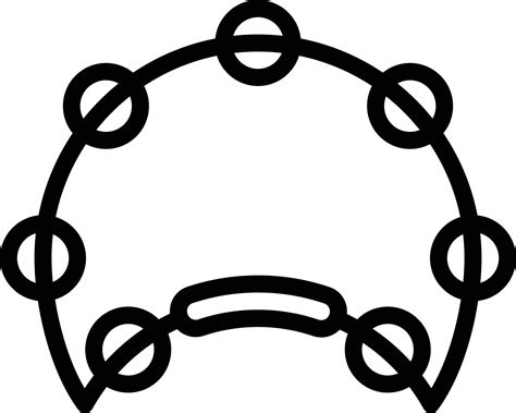 Tambourine Music Musical Instrument Outline Icon 14361066 Vector Art At Vecteezy