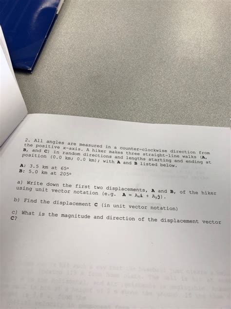Solved 2 All Angles Are Measured In A Counter Clockwise