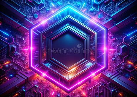 Dynamic Hexagonal Framework A Futuristic Abstract Background Ideal For Technology Presentations