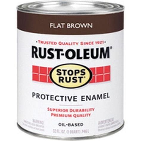 Rust Oleum Brown Protective Enamel 1 Qt Walmart Com