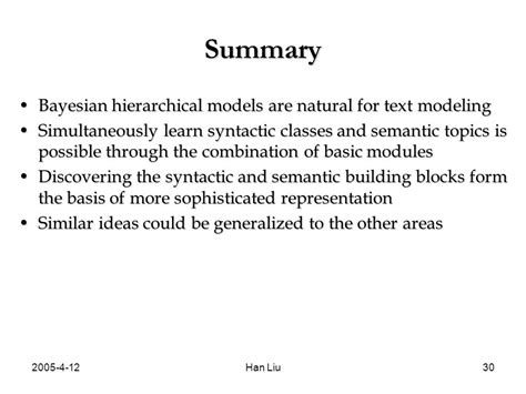 Integrating Topics And Syntax Thomas L Ppt Download