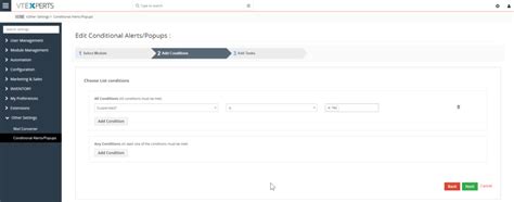 Conditional Alertspopups Vtiger Experts