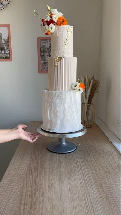 Оформление торта текстурами вафельной бумагой и живыми цветами Waferpaper Youtube