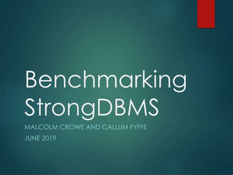 Pdf Benchmarking Strongdbms