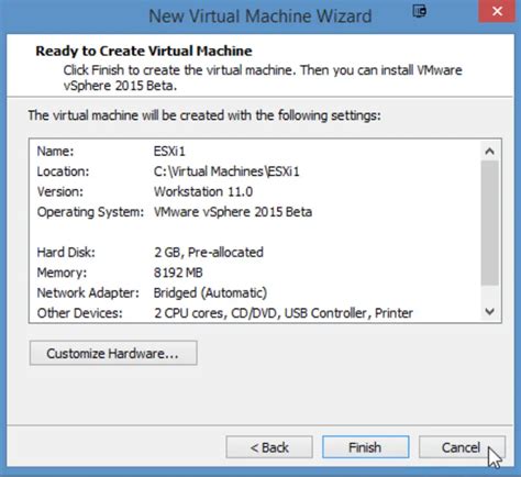 Installing VMware ESXi 6 0 In VMware Workstation 11