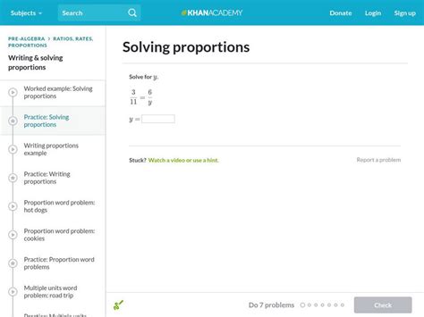 Khan Academy Solving Proportions Unit Plan For 6th 8th Grade Lesson Planet