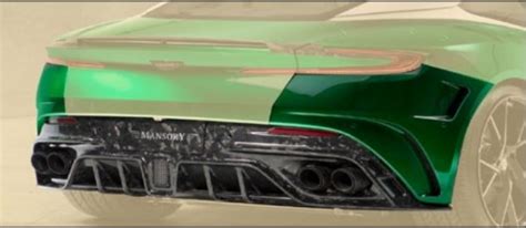 Rear Bumper Diffuser With Integrated New Brake Light Mansory Carbon