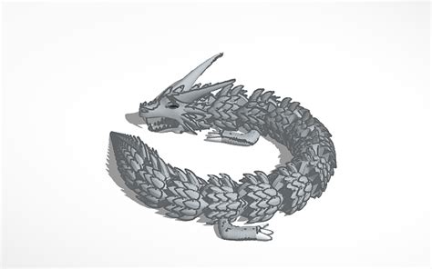 3d Design Articulated Dragon Short Tinkercad