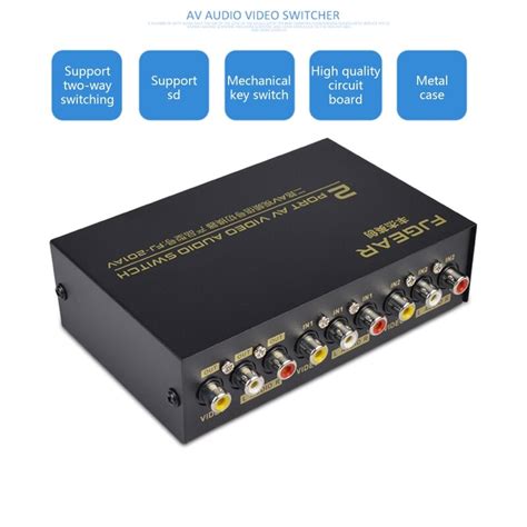 2 Port AV RCA Switch 2 In 1 Out Composite Video L Grandado