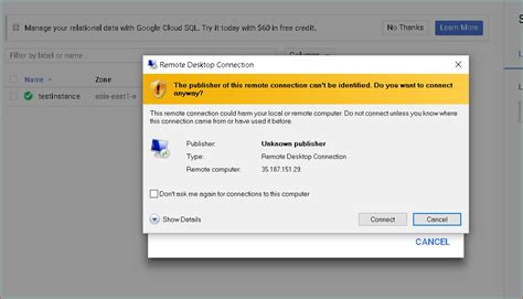 Google Cloud Connect Using RDP To Windows Instance On GCP Secure Any Cloud