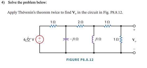 solved solve the problem below apply thévenin s theorem