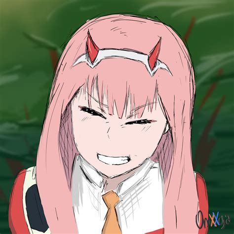 Zero Two Sketch By Omegahasnoname On Deviantart