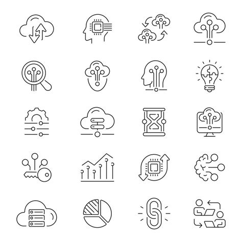 Data Analytics Icon Set Data Analysis Line Icons 59247967 Vector Art At Vecteezy