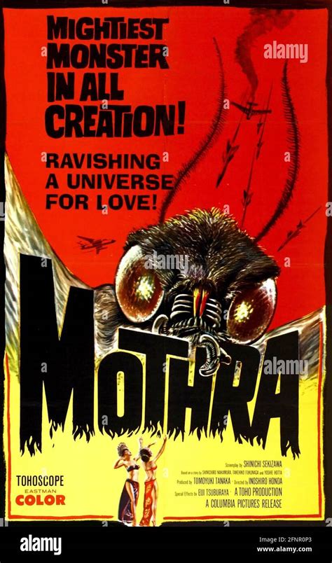 Mothra 1961 Toho Studios Kaiju Film Amerikanische Version Poster Von