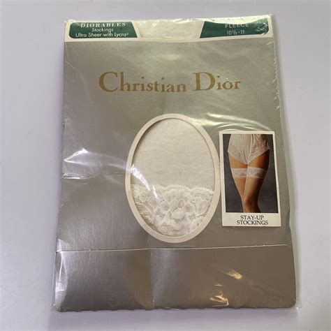 Christian Dior Diorables Stockings Ultra Sheer Stay Ups Fleece 10 5