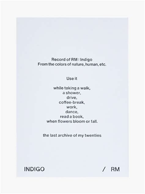 Rm Bts Indigo 1st Solo Album Book Edition Gomshop