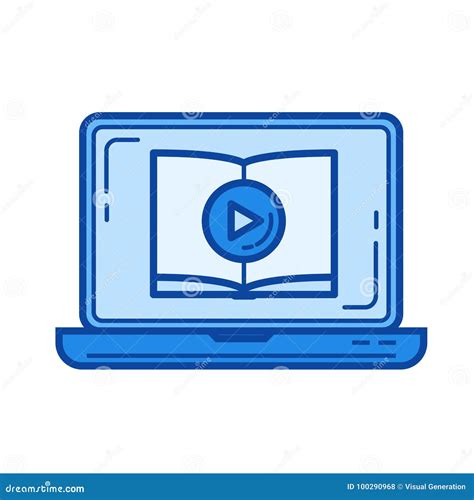 Video Tutorial Line Icon Stock Vector Illustration Of School 100290968
