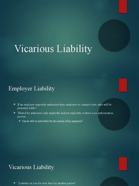 3 Vicarious Liability Pdf Legal Liability Vicarious Liability