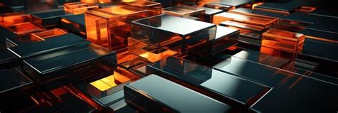 Premium Photo 3d Abstract Array Of Floating Cubes Creating A