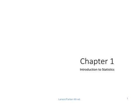 Chapter 1 Introduction To Statistics Pdf