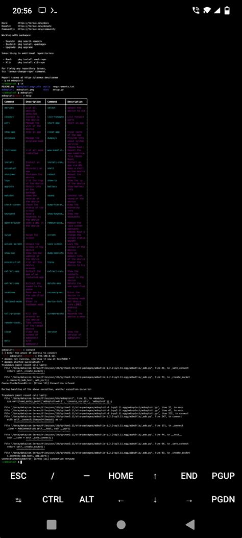 connection refused · issue 5 · mesquidar adbsploit · github