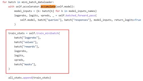 why is the backward step in ppo trainer not handled by accelerate s accumulate · issue 321