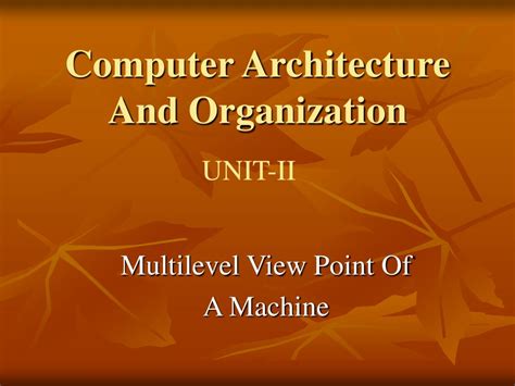 Ppt Computer Architecture And Organization Powerpoint Presentation