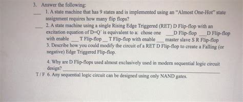 Solved 1 Analyze The Clocked Synchronous State Machine