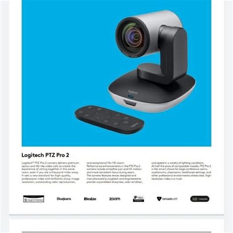 Jual Logitech Ptz Pro Camera Shopee Indonesia