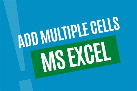 How To Add Data From Multiple Cells In Ms Excel Quickexcel