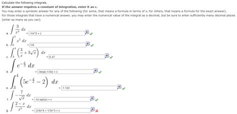 Solved Calculate The Following Integrals If The Answer Chegg