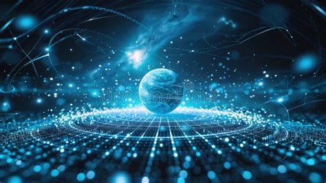 Planet Earth Rotating On Digital Matrix Showing Big Data Connections Stock Image Image Of Blue