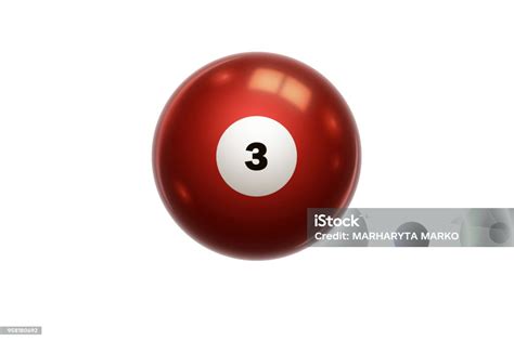 당구 번호 3 빨간 공 3 흰색 배경에 고립 스 누 커입니다 재고 일러스트 레이 션 0명에 대한 스톡 사진 및 기타 이미지 Istock