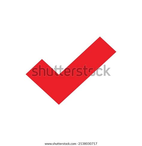 Check Icon Red Colored Simple Form Stock Vector Royalty Free Shutterstock
