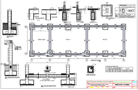 Foundation Section Plan Detail Dwg File Cadbull