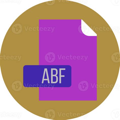 Abf File Format Icon Rounded Circle Bg 65420188 Png