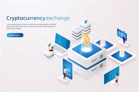 교환을 위해 컴퓨터에서 분석가와 관리자를 일하는 사람들 그룹 암호 화폐 및 블록 체인 3차원 형태에 대한 스톡 벡터 아트 및 기타 이미지 3차원 형태 한 사람 노트북