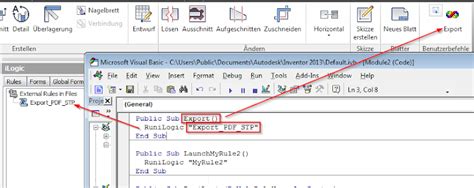 Autodesk Inventor Faq Inventor Programmcode Ilogic Und Vba