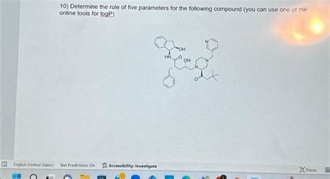 Solved 10 Determine The Rule Of Five Parameters For The Chegg Com