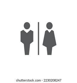 Wc Icon Male Female Restroom Icon Stock Vector Royalty Free 2230208247 Shutterstock