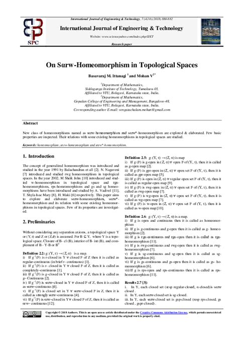 Pdf On Sαrw Homeomorphism In Topological Spaces