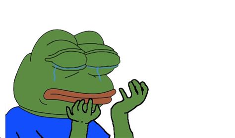 Sad Pepe The Frog Crying Memefree