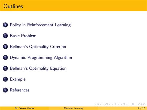Role Of Bellmans Equation In Reinforcement Learning Ppt