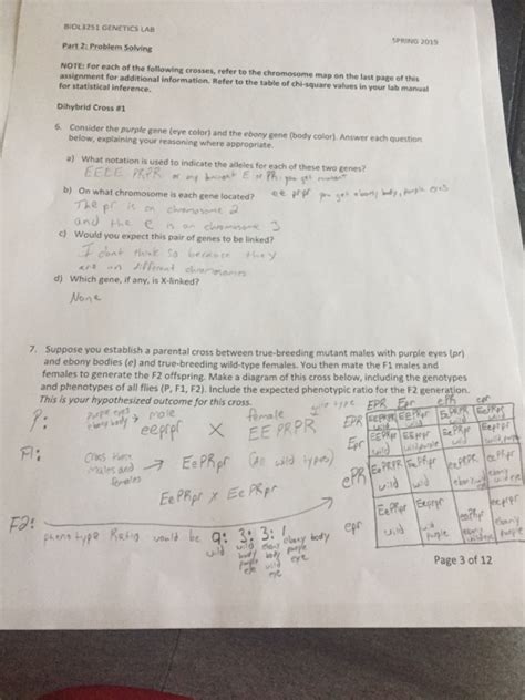 Solved BIOL 3251 GENETICS LAB SPRING 2019 Part 2 Problem Chegg Com