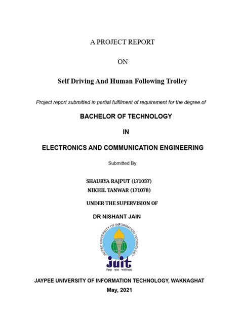 Self Driving And Human Following Trolley Pdf Arduino Robot