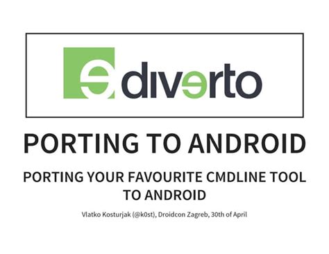 Porting Your Favourite Cmdline Tool To Android Pdf Operating