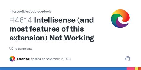 Intellisense And Most Features Of This Extension Not Working · Issue 4614 · Microsoftvscode